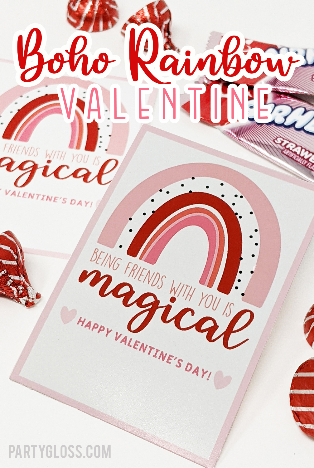 Rainbow Valentine Red